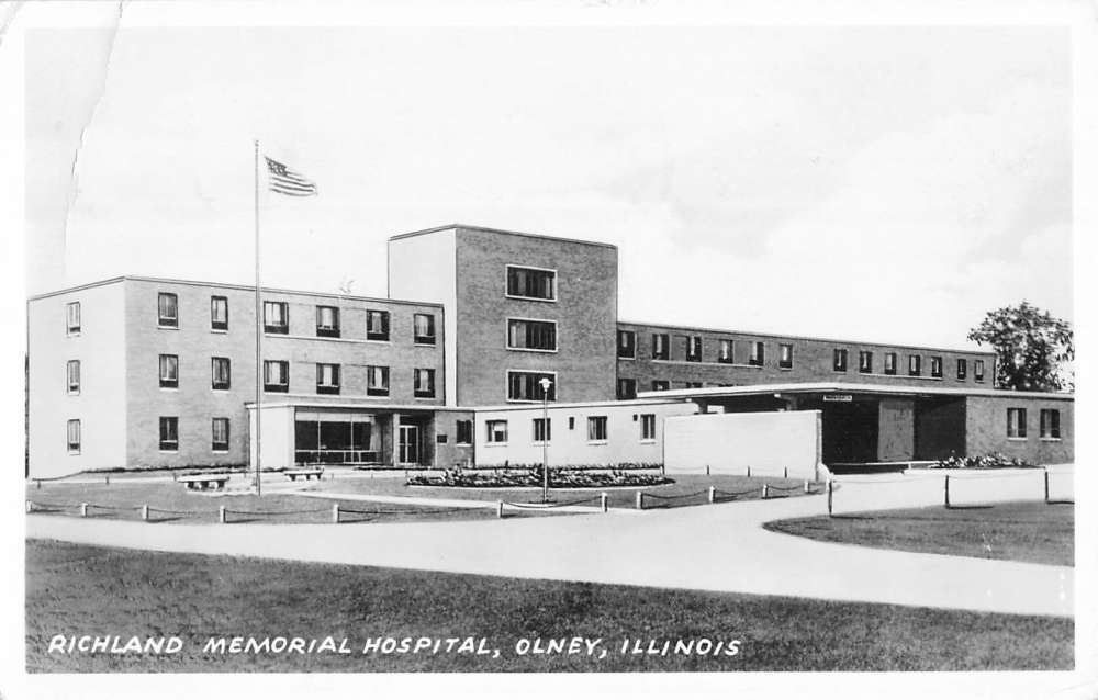 Olney Illinois Richland Memorial Hospital Real Photo Antique Postcard ...
