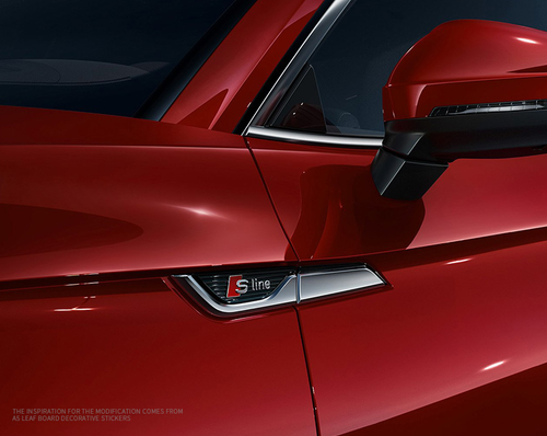 Sline Metal Chrome Side Fender Badge Sticker Set for Audi A1 A3 A4 A5 ...