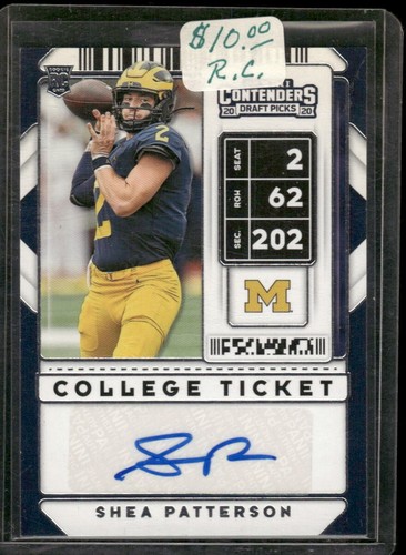 SHEA PATTERSON 2020 Panini Contenders Draft Picks College Ticket Auto ...