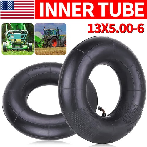 2x Lawn Mower Tire Inner Tube TR87 Valve Stem Replacement 13x5.00-6 ...