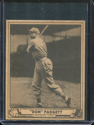 1940 Play Ball Baseball Card # 109 Don Padgett (EX-MT) Excellent to ...