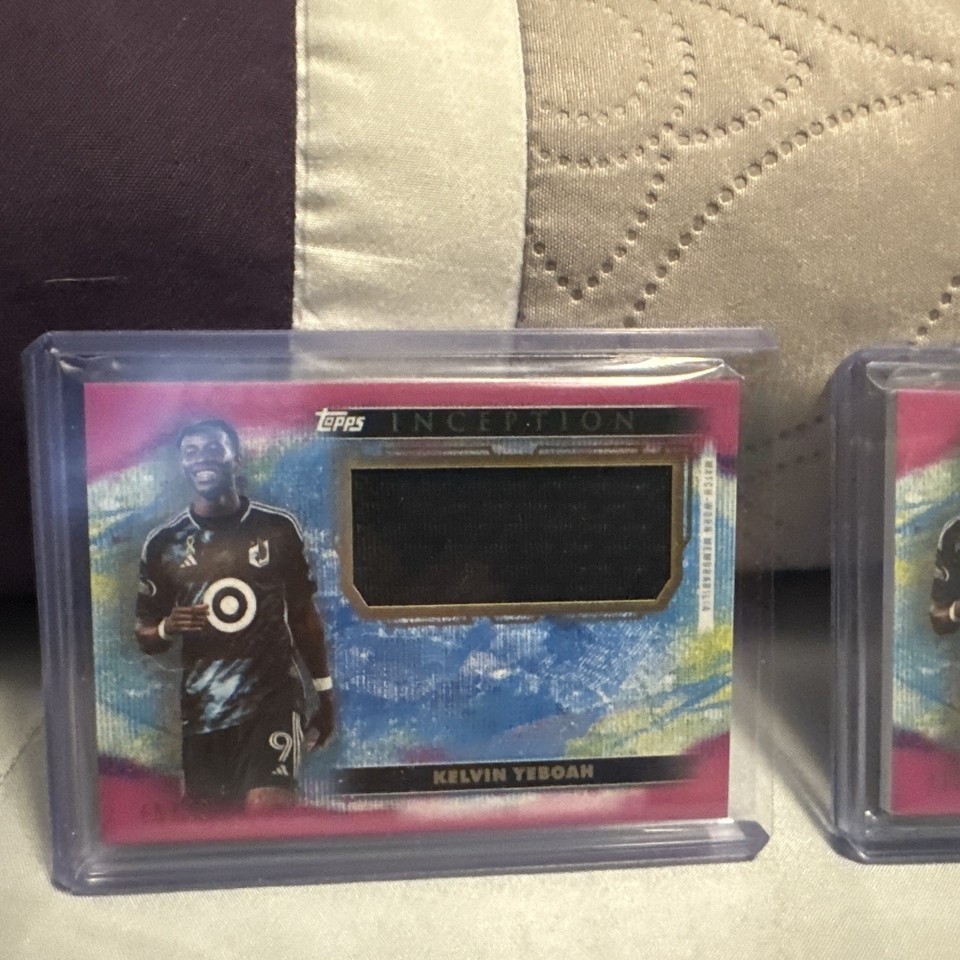 2 -2025 MLS Inception Kelvin Yeboah Jumbo Patch Relic Cards Minnesota ...