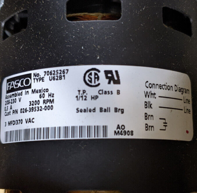 ~Discount HVAC~ B50 - YP-02639532000 - Source1 - Fasco - Vent Motor | eBay