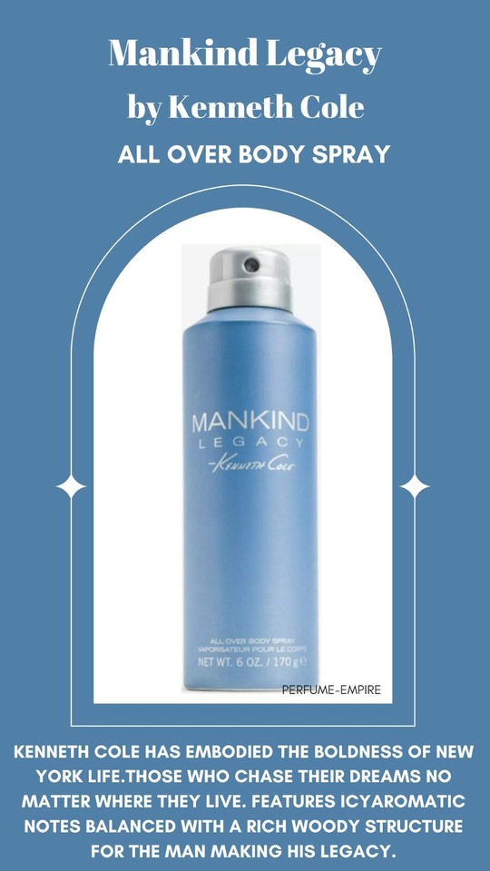 Mankind Legacy by Kenneth Cole all over body spray for men 6 oz New | eBay