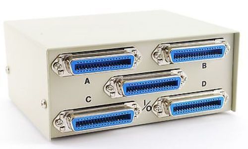 4-Way Centronics 36 (CN36) Female Manual Data Switch Box, CablesOnline ...