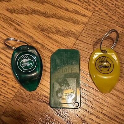 Vintage Illinois Lottery Lotto Scratcher Keychains | eBay