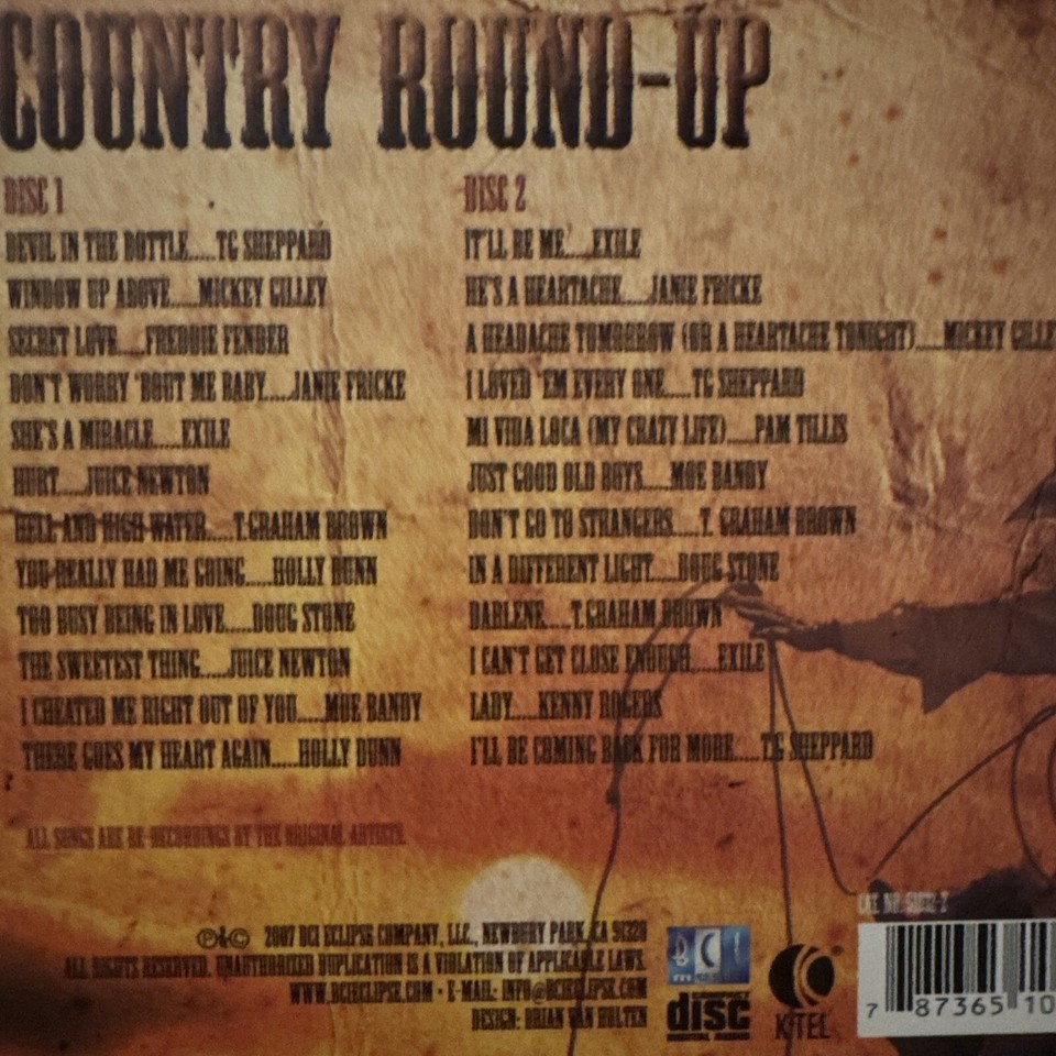 Various Artists - K-Tel Country Round-Up - 2 CD Set with Slipcover ...