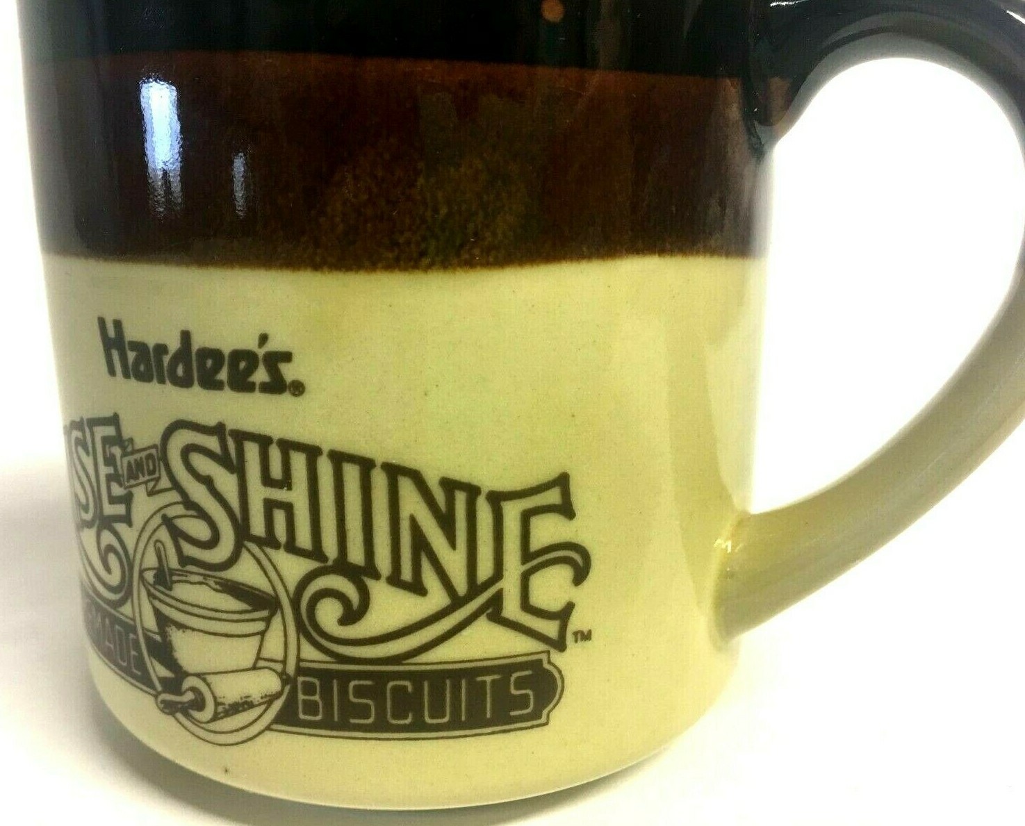 Vtg Hardee's Rise And Shine Homemade Biscuits Coffee Cup Mug 1989 Food ...