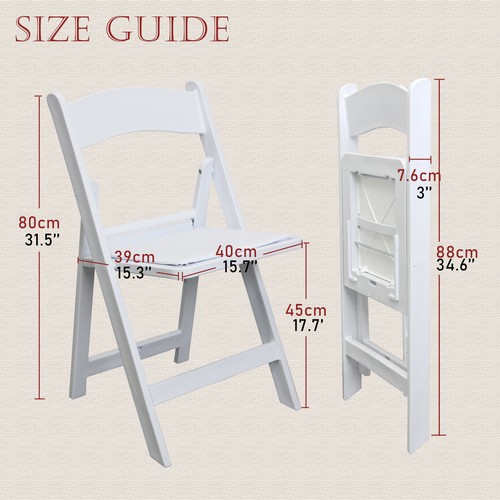 Set of 4 Folding Event Chairs Plastic Outdoor Chair for Weddings ...