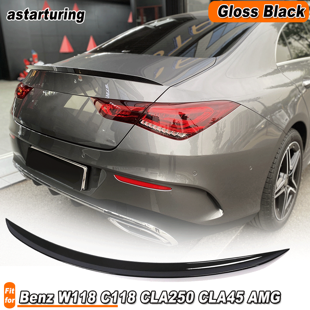 Fit for Benz C118 W118 CLA250 CLA45 20UP Rear Trunk Spoiler Wing Glossy ...