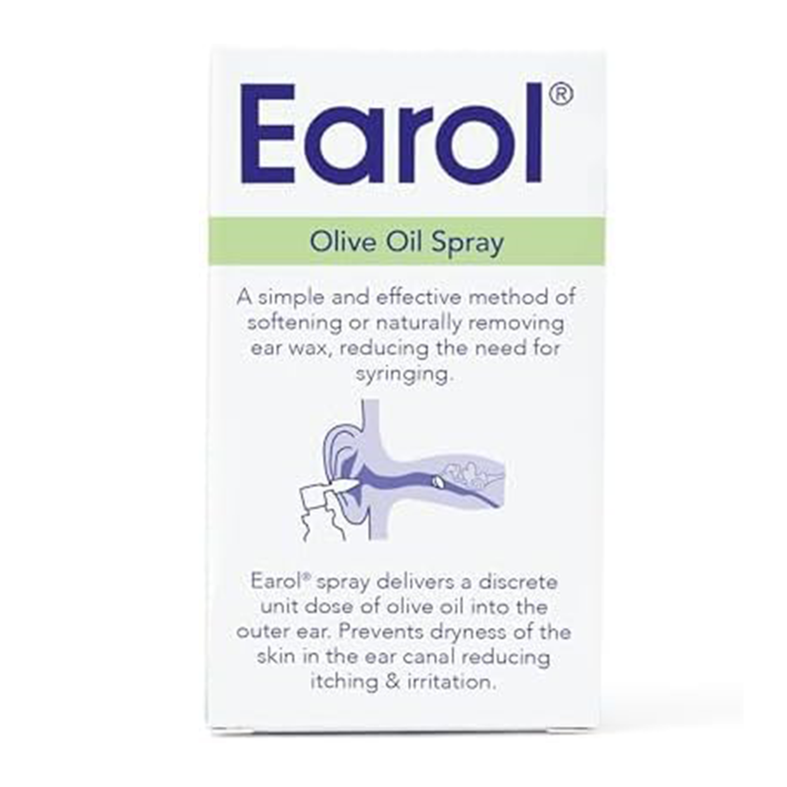 Earol Olive Oil Spray 10ml - Softens & Removes Ear Wax - For Itchy Ears ...