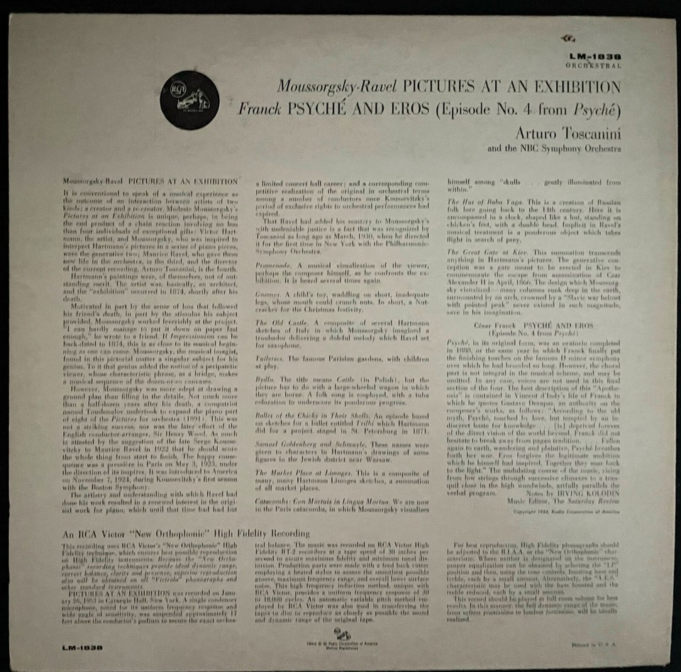 Vintage LP: Pictures at an Exhibition and Psyché and Eros | eBay