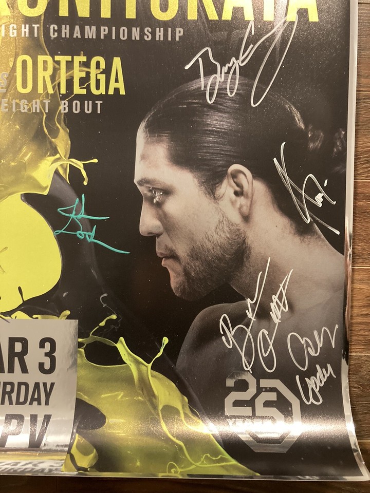 UFC 222 Autographed Event Poster, Cris Cyborg, Sean O’Malley 1st UFC ...