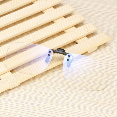 Unisex Blue Light Blocking Clip-on Computer Glasses Flip-up Rimless ...