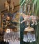 Porcelain Carousel Cheetah Lamp Swag Chandelier Vintage African beaded ...