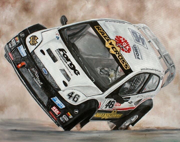 Rallycross Ford Fiesta Pat DoranA2 limited edition art print by Howard ...
