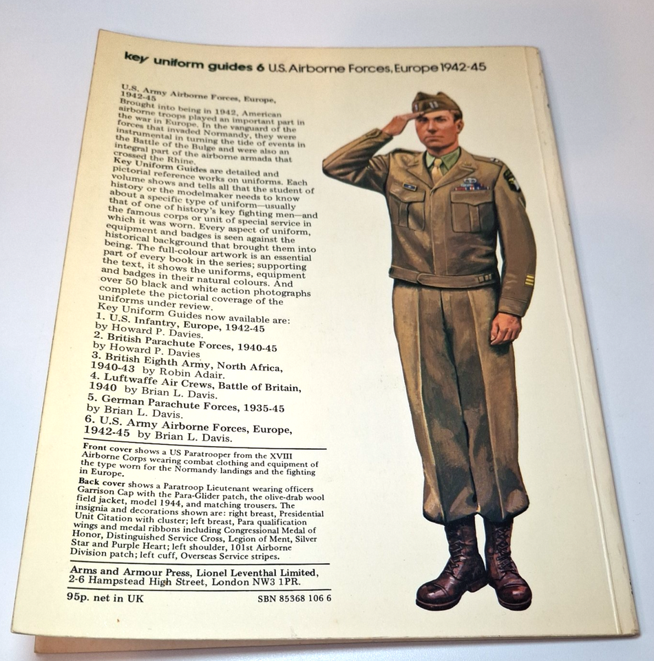 US Airborne Forces Europe - Brian Davis Key Uniform Guides 6 - 1974 WW2 ...