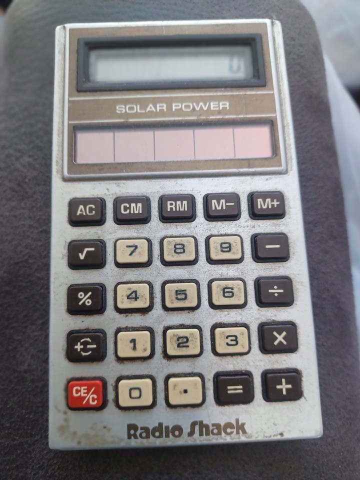Vintage Radio Shack HS - 8V Solar Power Calculator - Tested | eBay