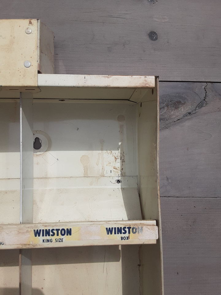 COOL Vintage Cigarette Tobacco Store Counter Display - Slotted Metal ...