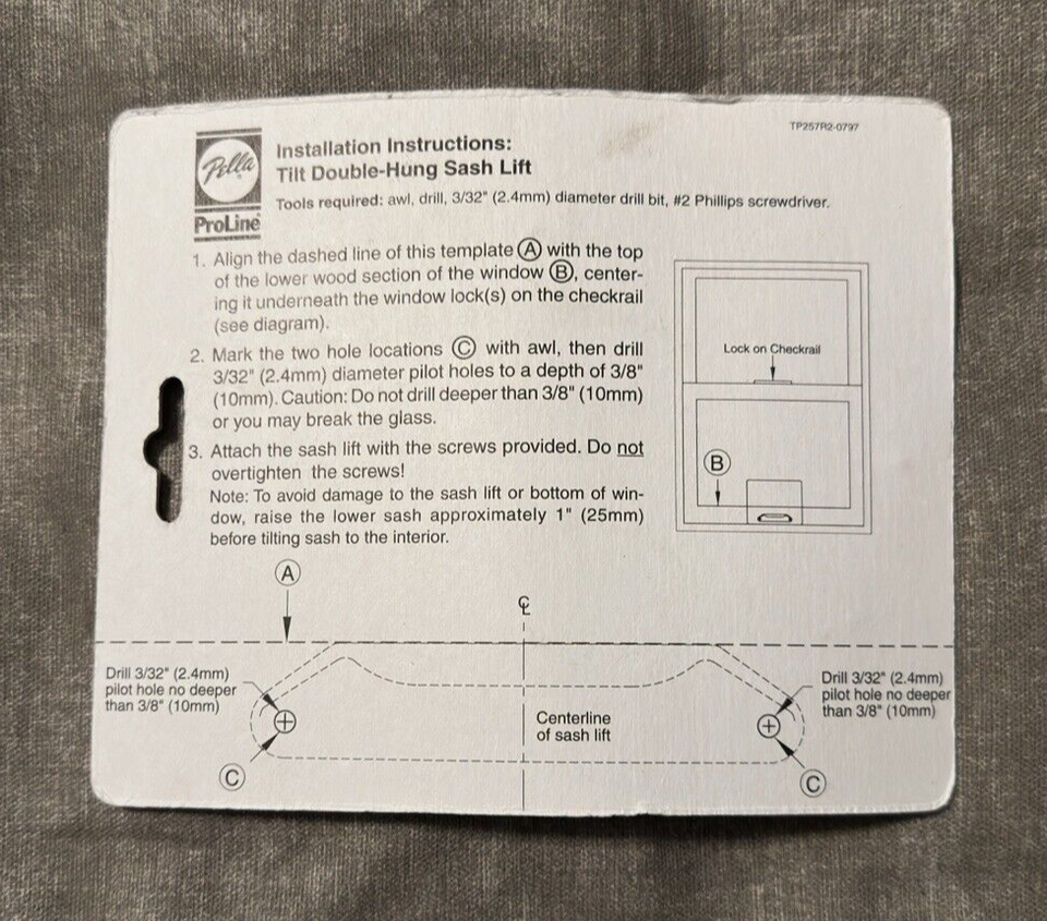 1 Pella Windows Pro-line Champagne Tilt Double-Hung Window Sash Lift ...