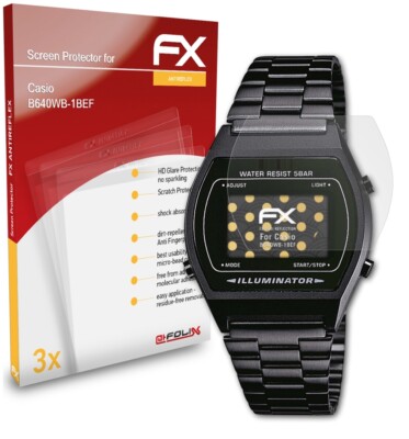 atFoliX 3x Film Protection d'écran pour Casio B640WB-1BEF mat&antichoc ...