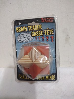 BRAIN TEASER CASSE-TETE 3-D PUZZLE. Real Wood. | eBay