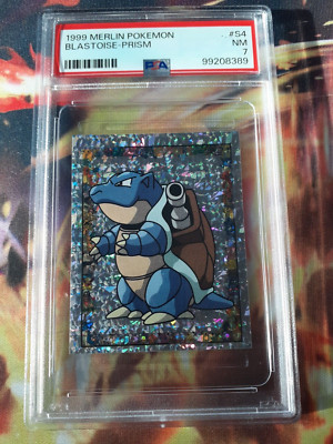 Pokemon 1999 Blastoise #S4 Holo Prism Merlin Sticker PSA 7 NM | eBay
