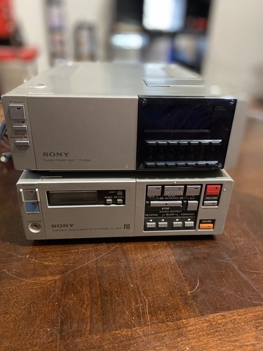 Sony SL-2000 Portable Videocassette Recorder Betamax W/ TT-2000 Tuner ...