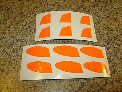 ROCK STAR FL ORANGE SUPER UV MEATHEAD 6 PAIRS FISHING LURE TAPE DIE ...