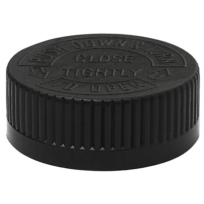 Black PP Plastic 38-400 Child-Resistant Lid with Heat Induction Seal ...