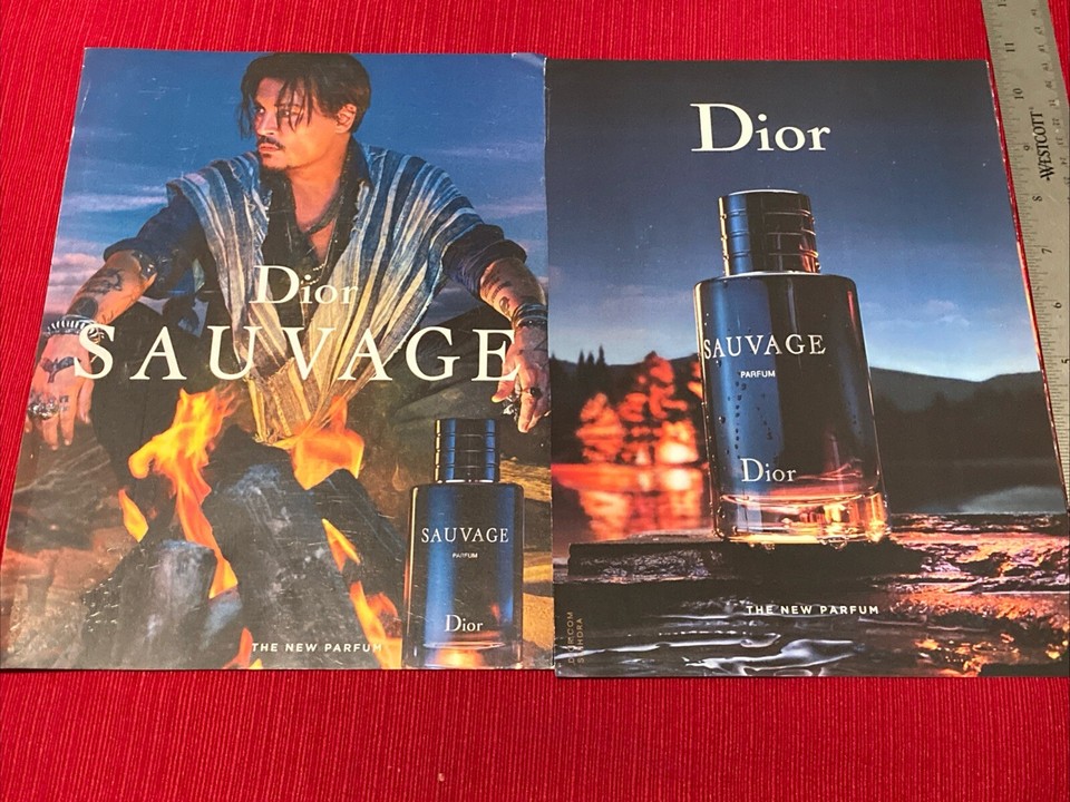 Actor Johnny Depp for Dior Sauvage Parfum 4-page 2019 Print Ad | eBay