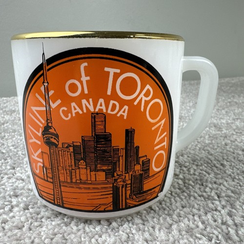 VINTAGE Skyline of Toronto Canada Coffee Mug SOUVENIR Gold Rim | eBay