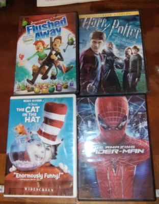 Lot 4 movies:Flushed Away,The Cat in the Hat,The Amazing Spider-Man ...
