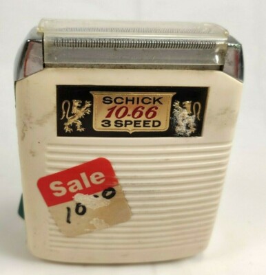 Vintage 1960's Schick 10-66 3-Speed Men's Electric Razor Shaver ...
