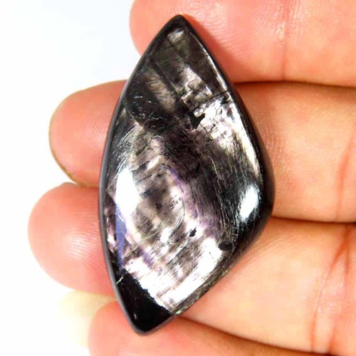 58.90Cts. 100%Natural Power Hypersthene Fancy Cabochon 22x41x7mm Loose ...