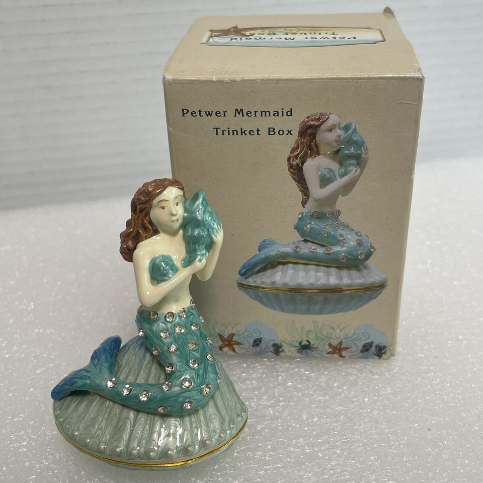 Cracker Barrel Mermaid Collection Lot Salt & Pepper Dish Trinket Box | eBay