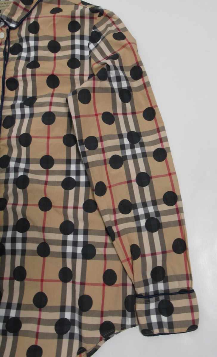 Burberry London England Women's Polka-Dot Check Shirt Burberry London England Women's Polka-Dot Check Shirt