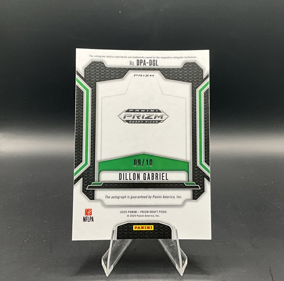 2025 Prizm Draft Picks - Dillon Gabriel RC Draft Picks Auto - Gold 9/10 ...