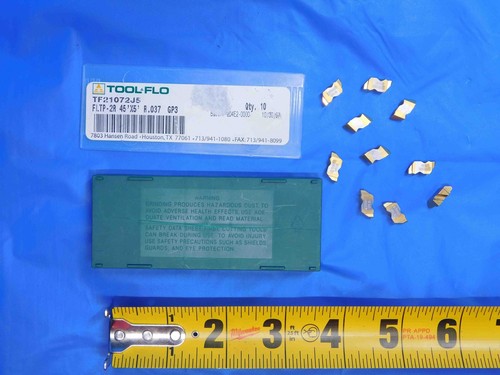 10pcs NEW TOOL FLO TF21072J5 FLTP-24 TF21072 GP3 E2 TiN COATED CARBIDE ...