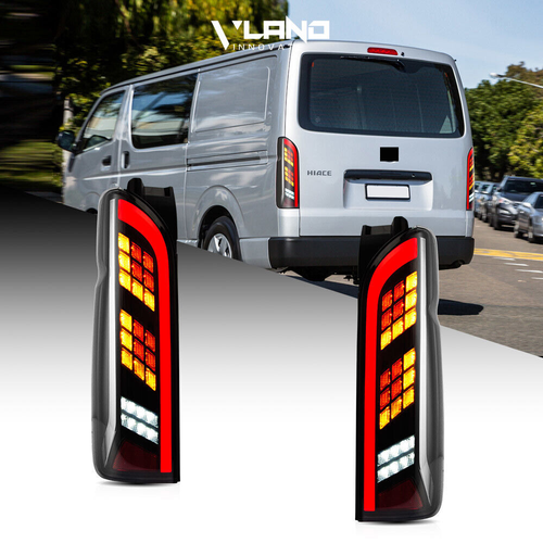 With Smoked Lens Color For VLAND LED Tail Lights For Toyota Hiace 2005 ...