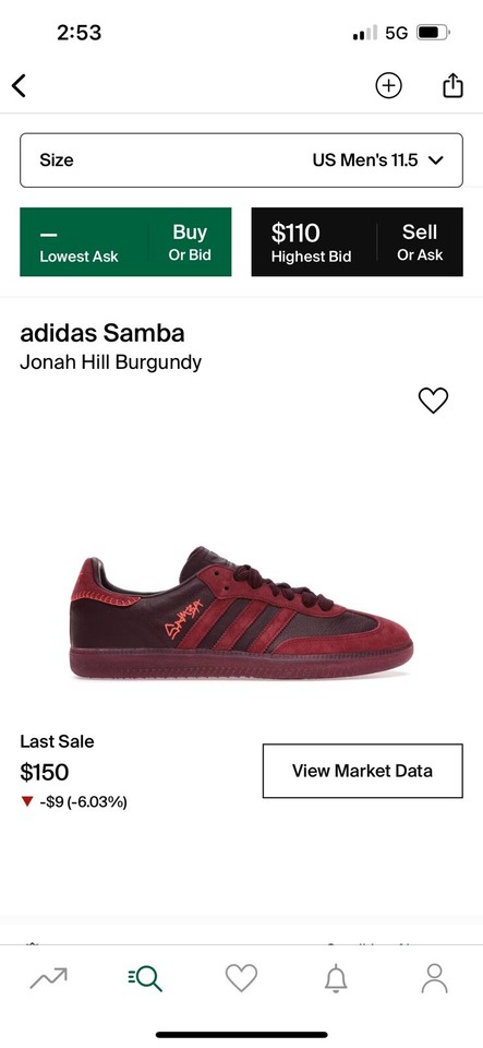 Adidas Jonah Hill x Samba Maroon Orange DS Size 11.5 Virginia Tech ...