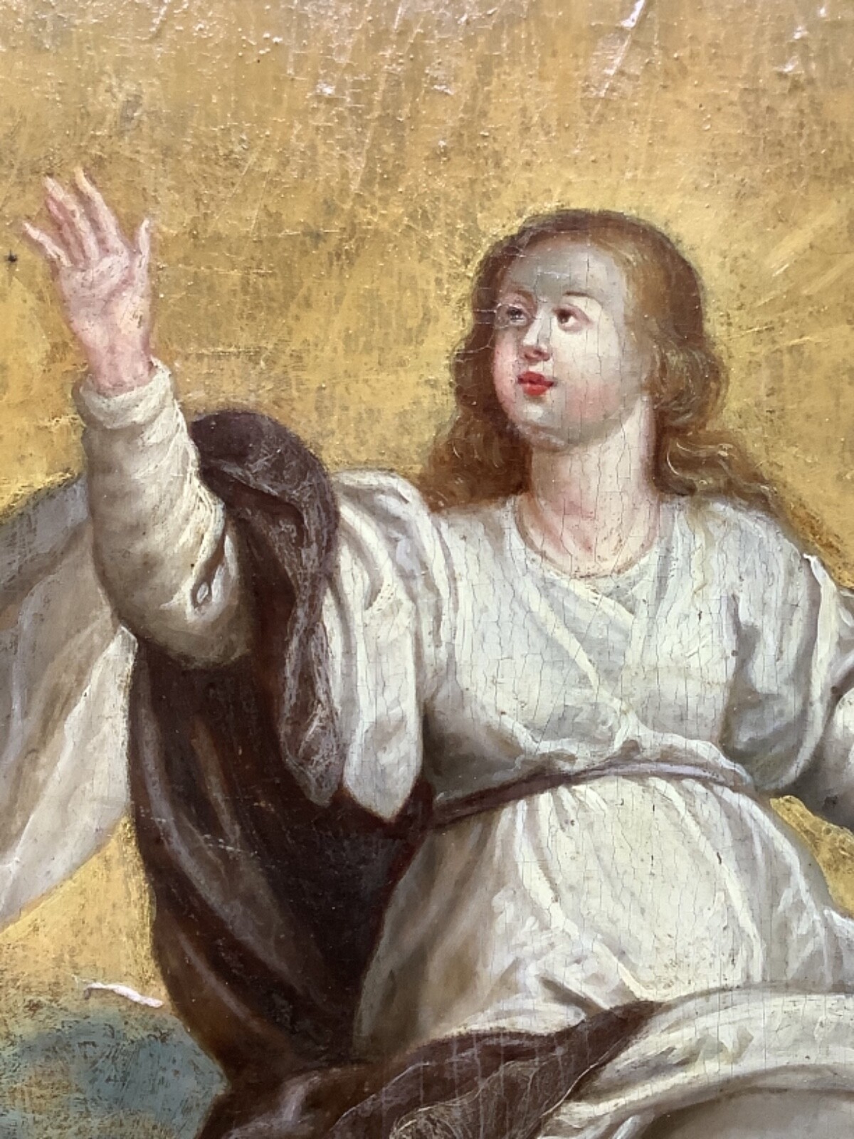 17h Century Putti Angel Assumption Virgin Flemish Dutch RUBENS Oil ...