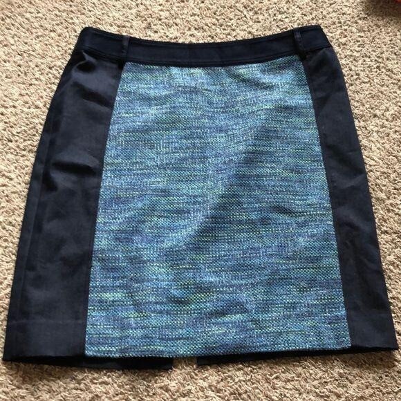 Etcetera Blue Colorblock Pencil Skirt - Gem