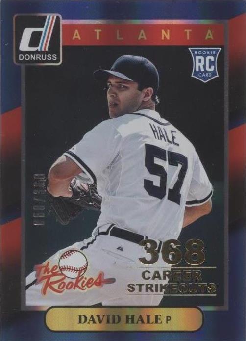 2014 Panini Donruss - The Rookies David Hale #40 Gold Career Stat Line ...