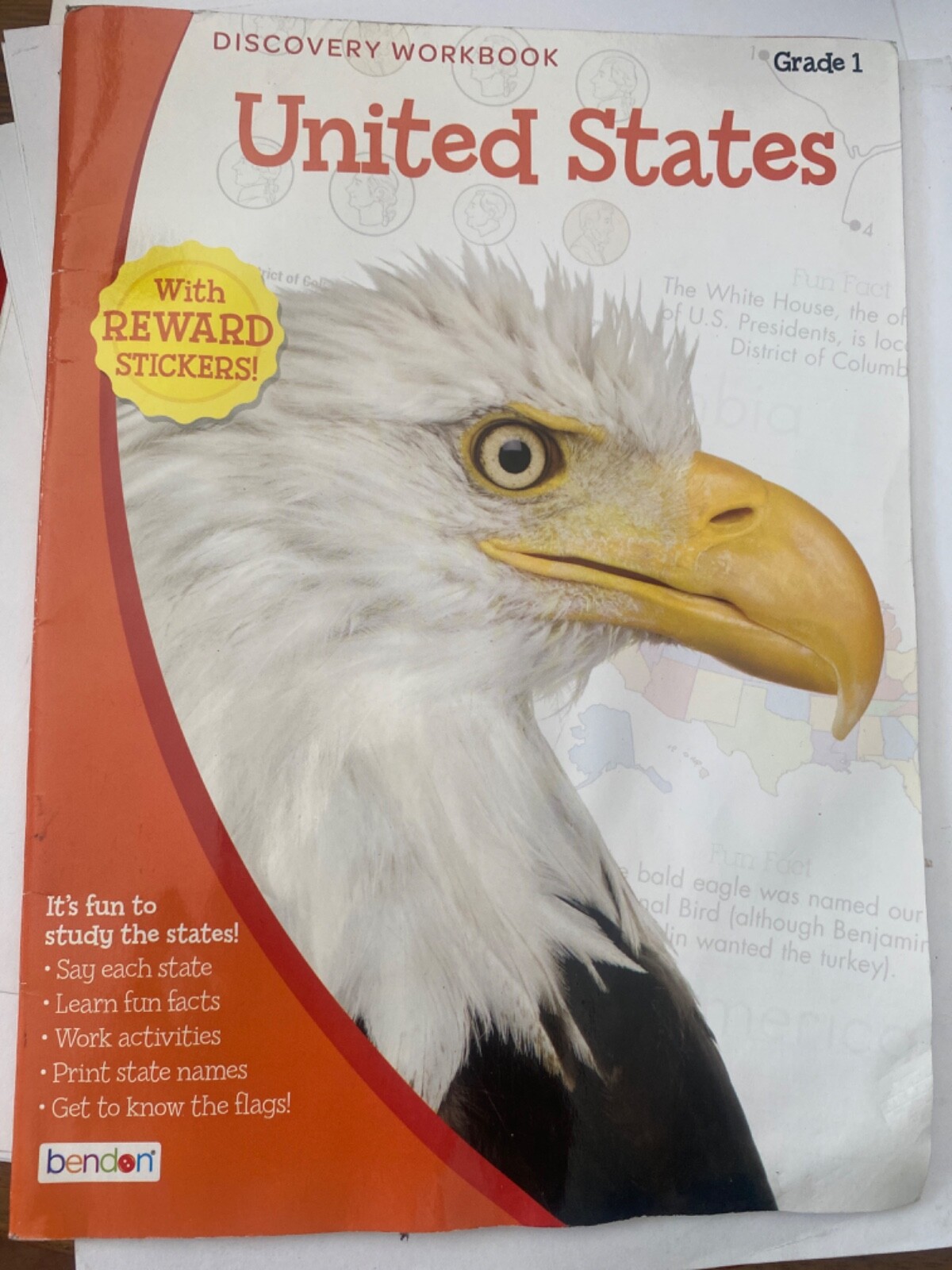 Bendon Discovery Workbook: United States, Grade 1, Reward Stickers Ages ...