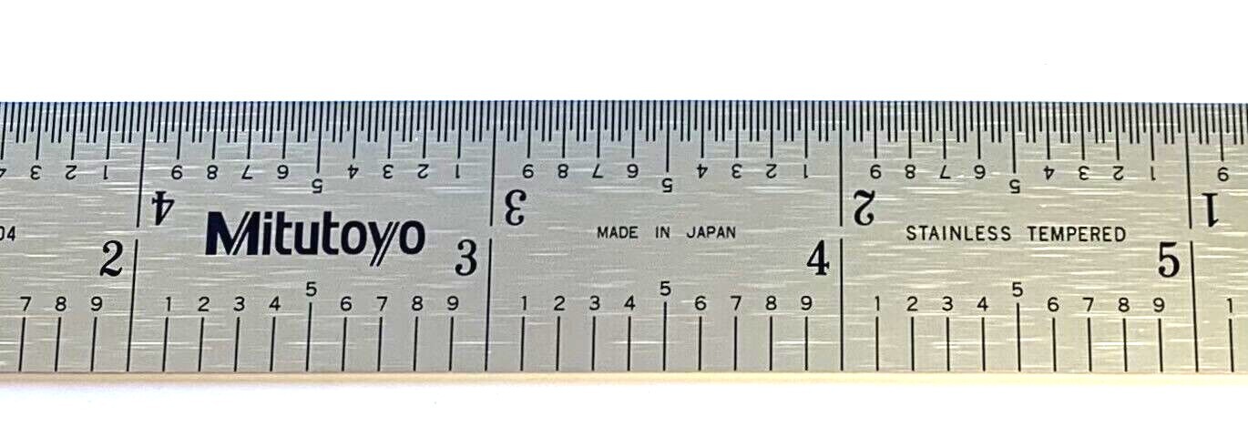6" 3R RIDGID STEEL SCALE RULER - 3/4" WIDE - MITUTOYO #182-104 - NEW ...