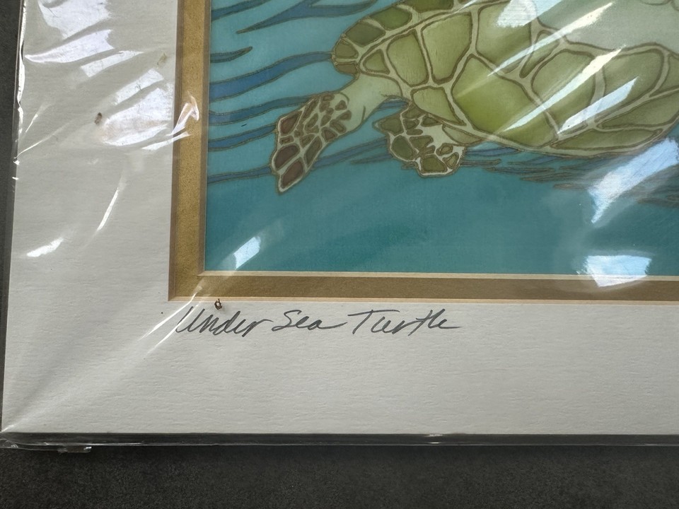 Karen Lee Thrasher “Under Sea Turtle” Signed Matted Art Print Hawaii ...