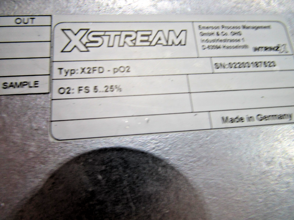 ️EMERSON ROSEMOUNT X-STREAM X2FD-PO2 FLAMEPROOF GAS ANALYZER VARIATION ...