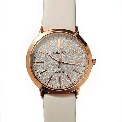 Yolako Classic Style Leather Band Analog Watch New Battery Works Great ...