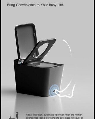 Monarch Smart Toilet Black Floor-standing, Heated Seat, S-Trap, Auto ...